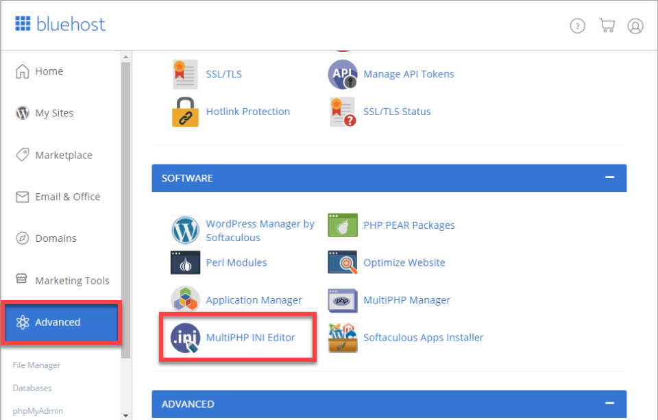 PHP Version Selection Bluehost Support